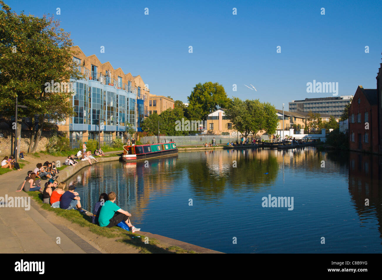 Hawley Lock part of Regent's Canal in Camden Town north London England ...