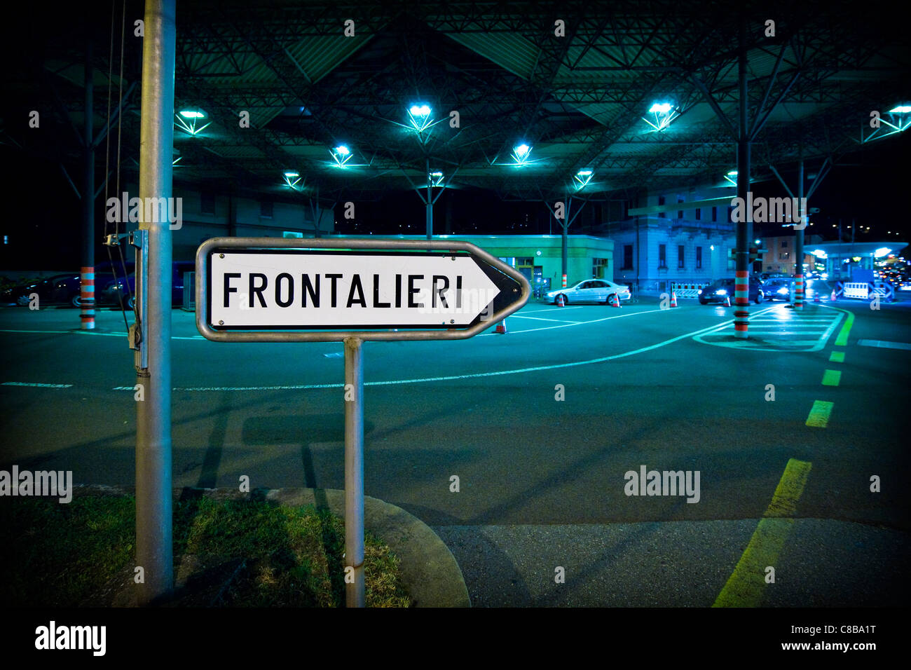 Italian border, Chiasso custom, Canton Ticino, Switzerland Stock Photo ...