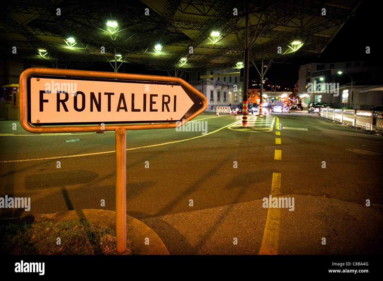 Italian border, Chiasso custom, Canton Ticino, Switzerland Stock Photo ...