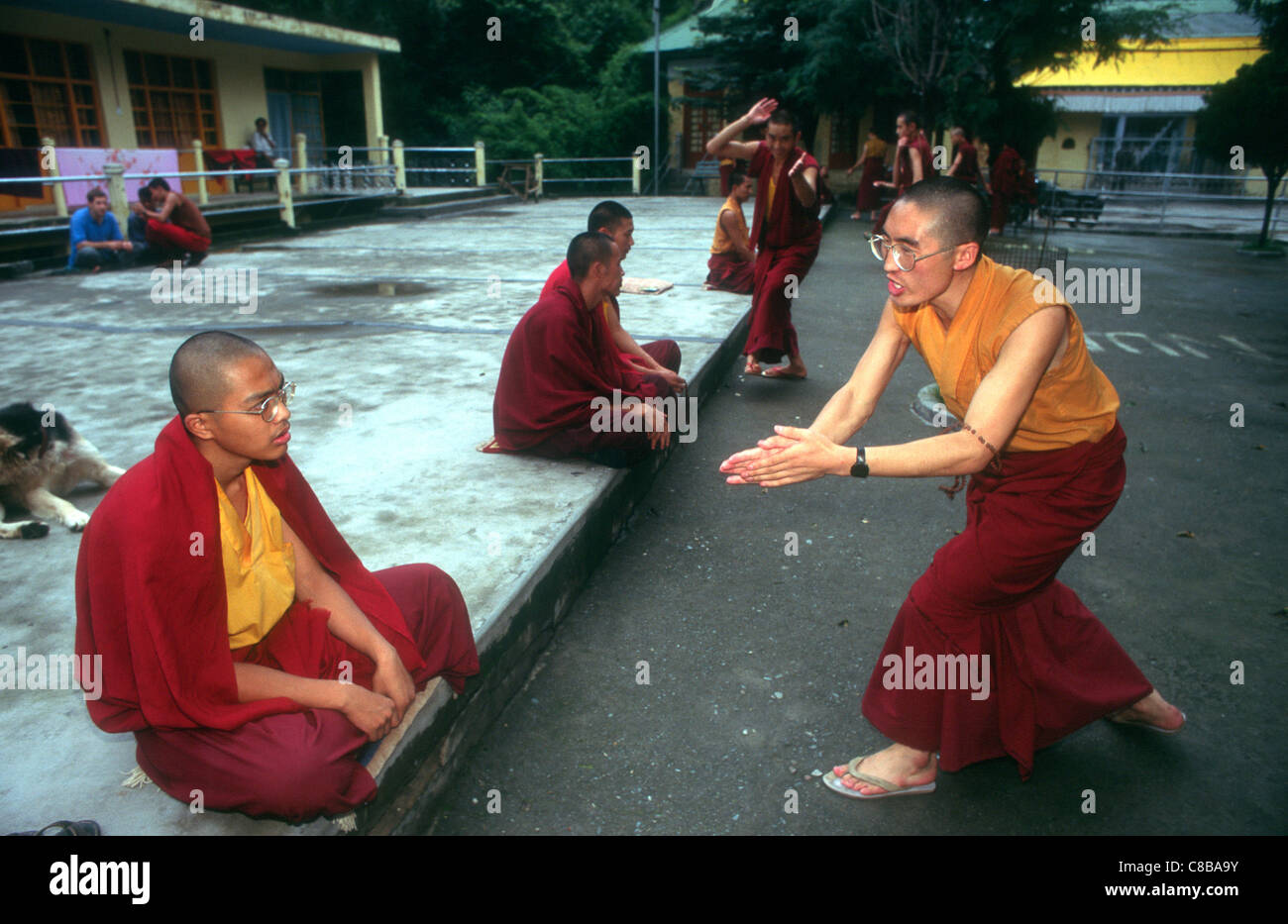 Tibetan monks engage in ‘clapping’ debate. Mcleod Ganj. Dharamsala ...