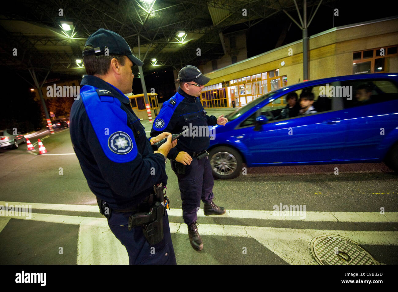 Italian border, Chiasso custom, Canton Ticino, Switzerland Stock Photo ...
