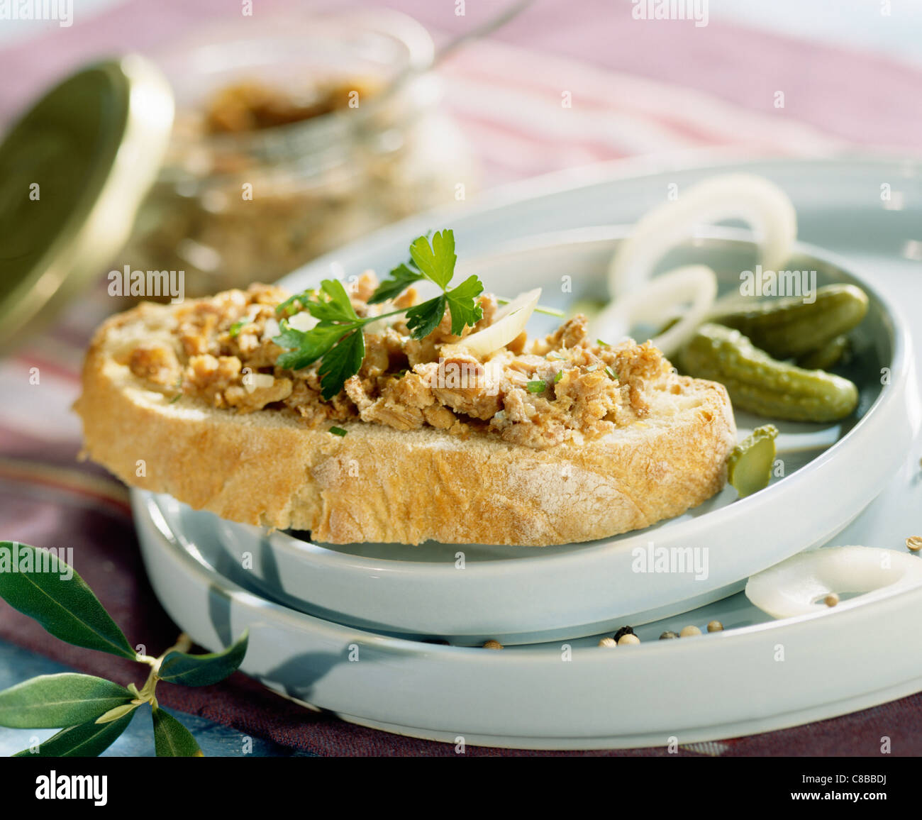 potted meat on bread Stock Photo - Alamy