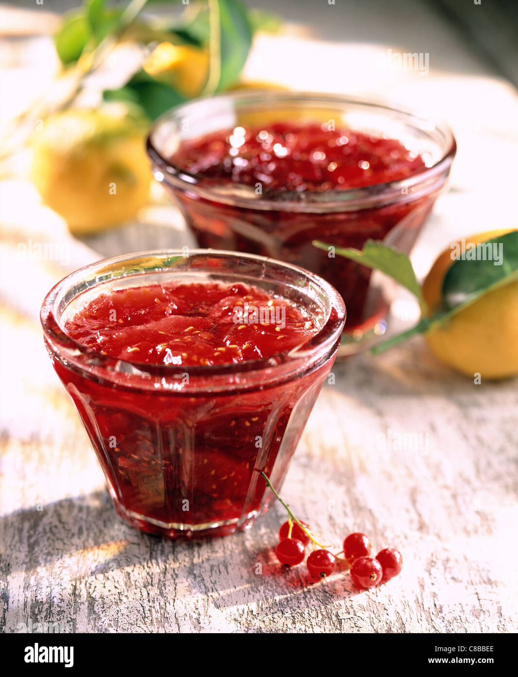 strawberry and lemon jam Stock Photo - Alamy