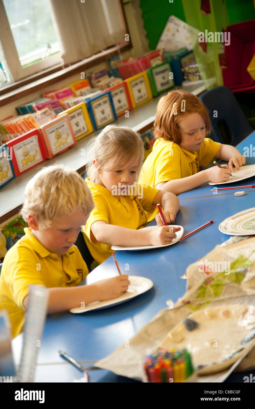 Primary school children in a classroom, Wales UK Stock Photo - Alamy