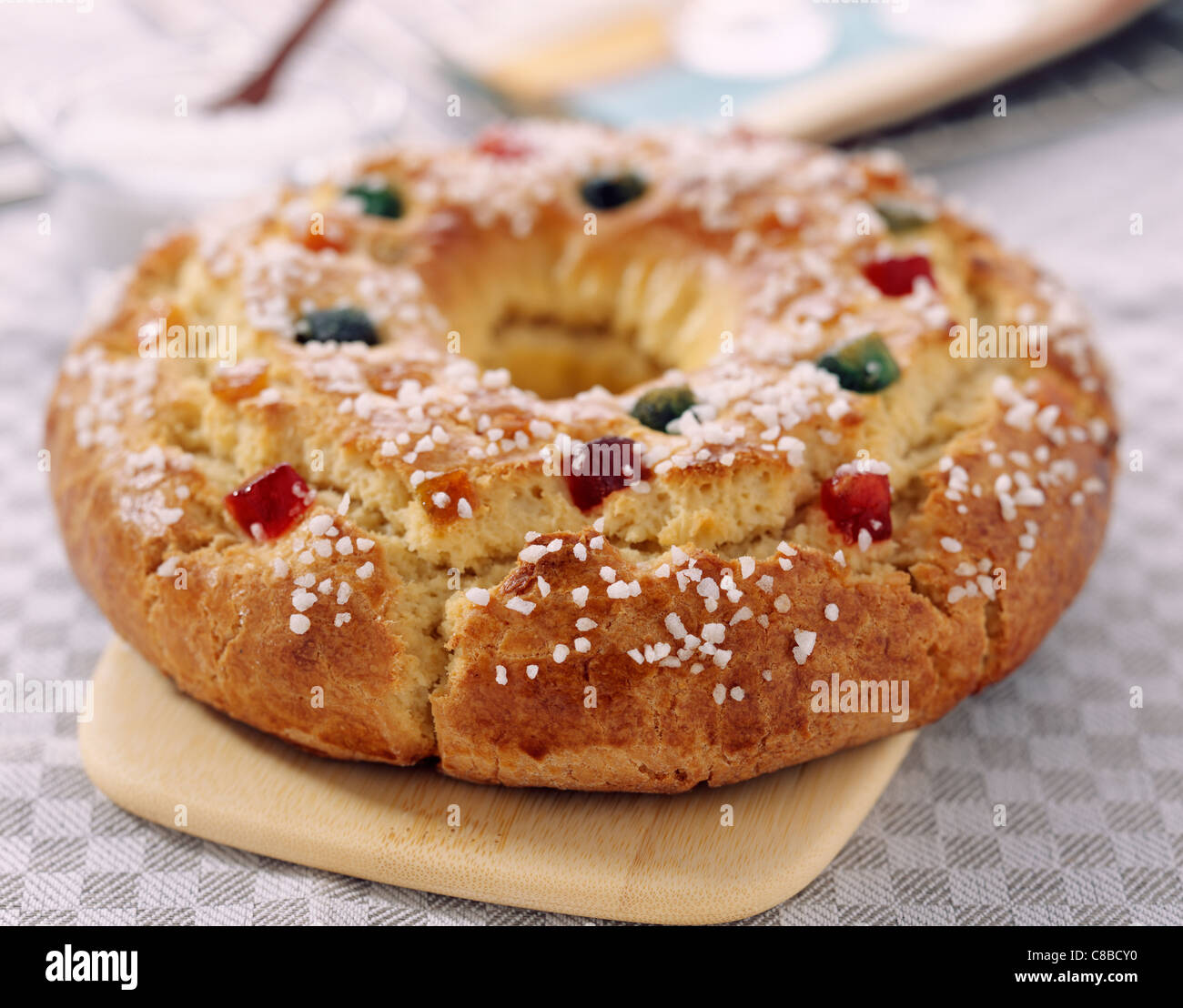 provençal crown pastry with candied fruit Stock Photo - Alamy