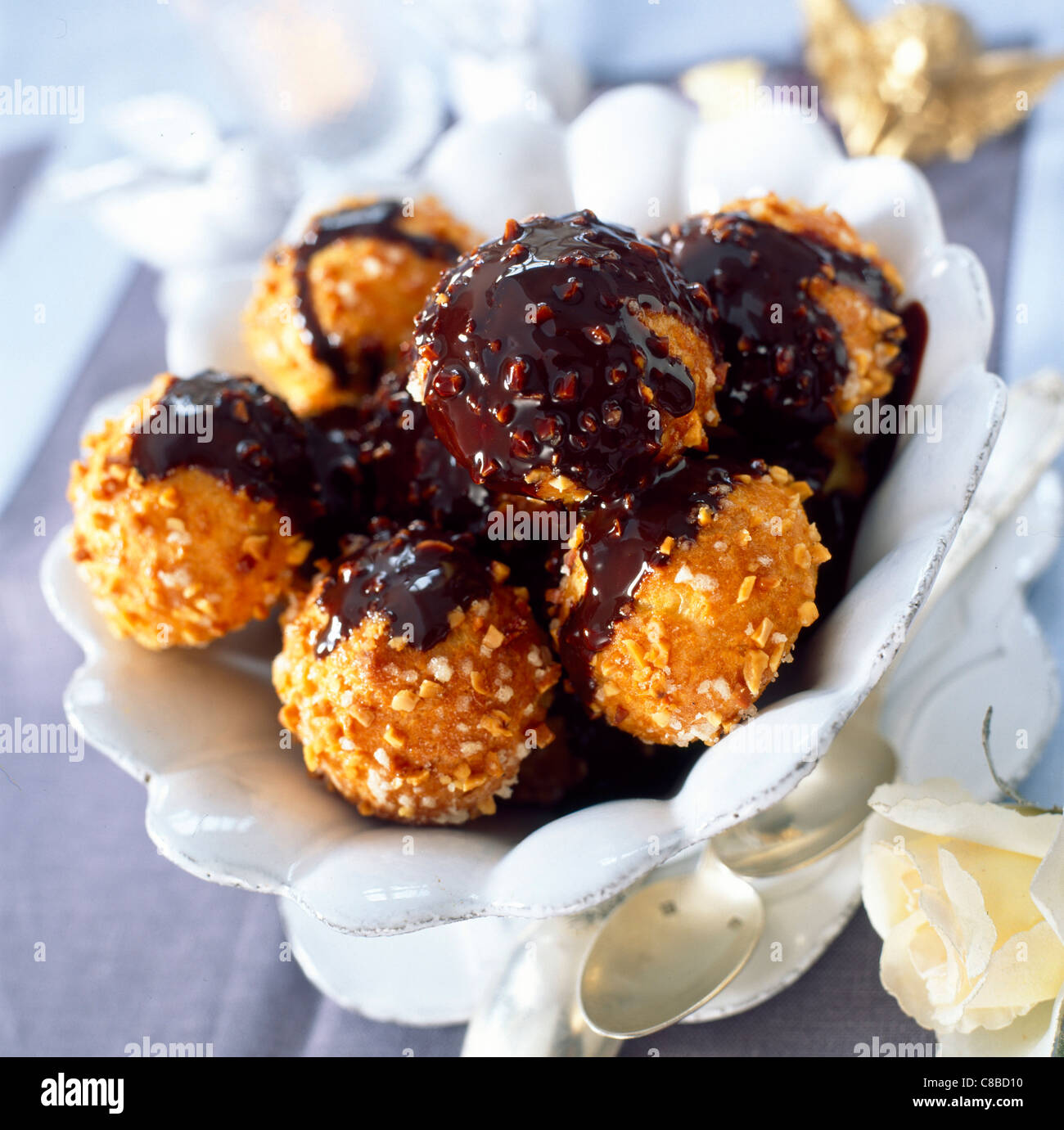Individual profiterole hi-res stock photography and images - Alamy