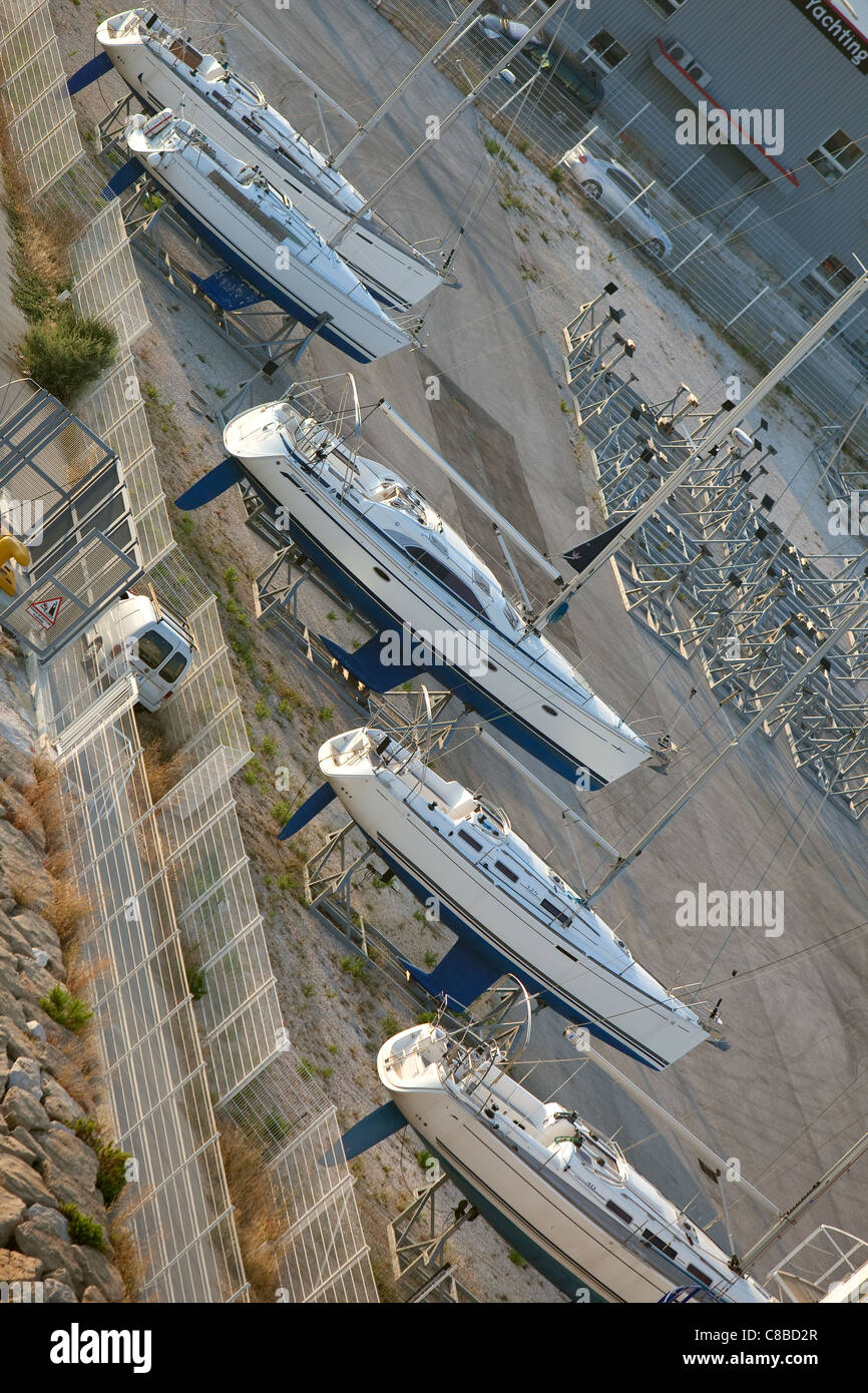 Boat and Yacht boatyard Toulon Stock Photo - Alamy