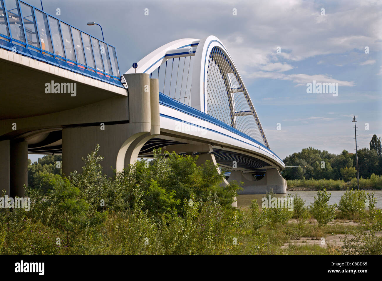 Danube with the new bridge apollo hi-res stock photography and images ...