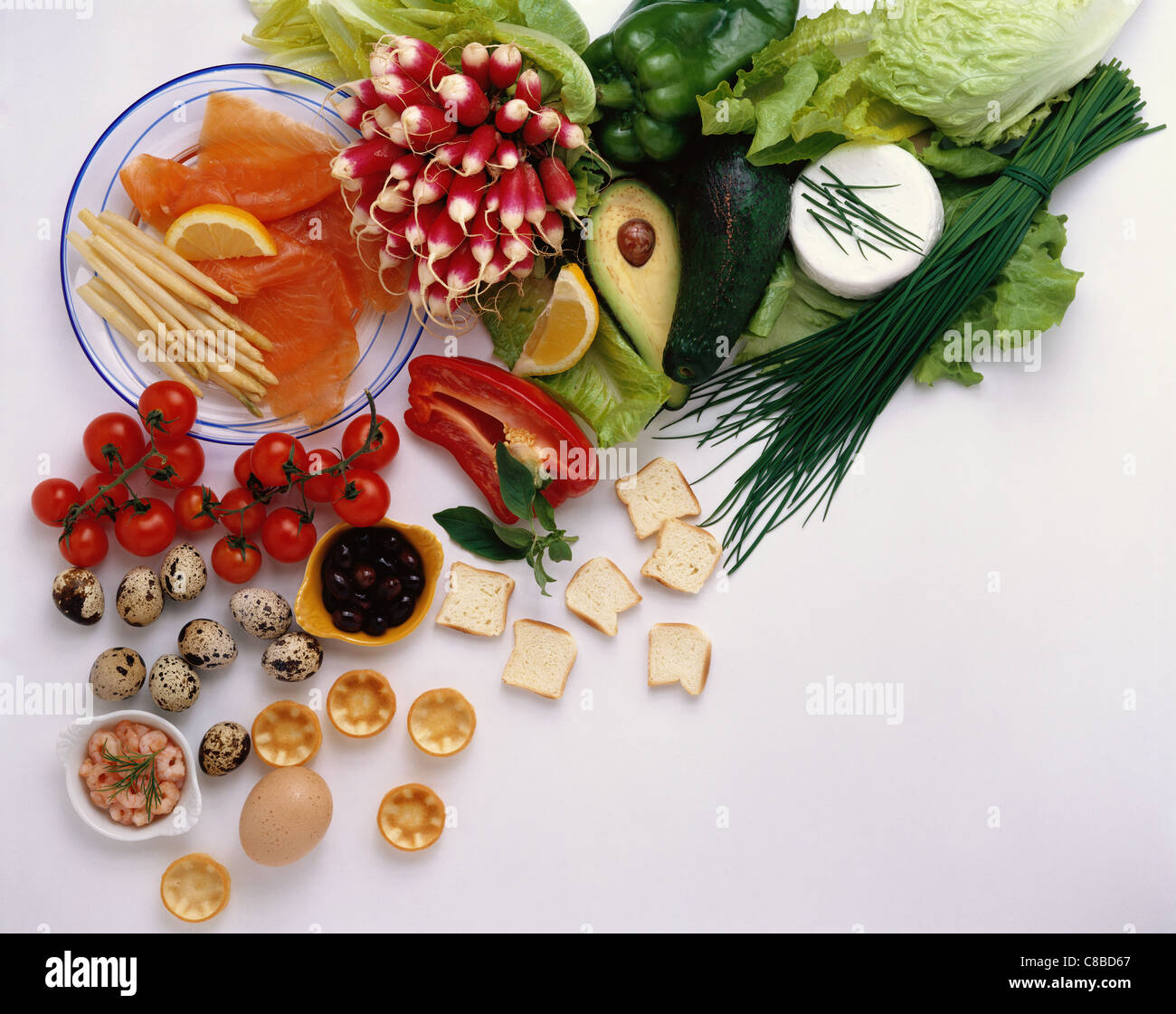 ingredients for fancy canapés Stock Photo - Alamy