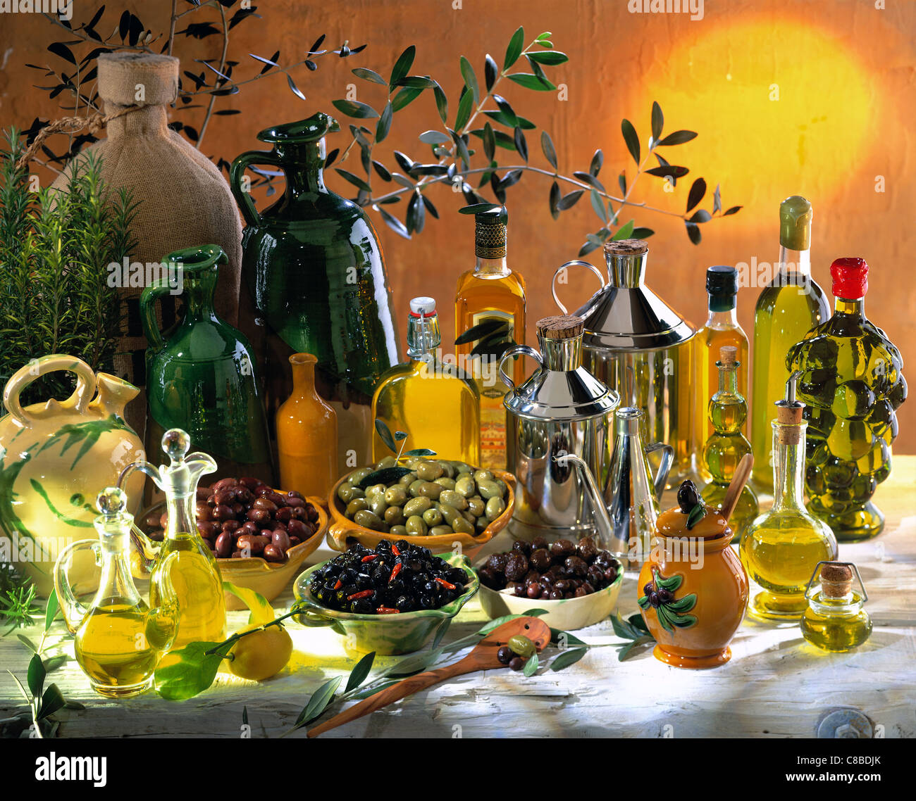 Selection of olive oils hi-res stock photography and images - Alamy