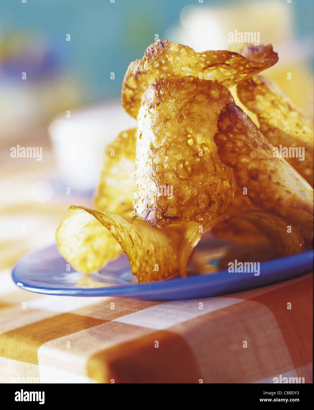 lemon-flavored tuile biscuits Stock Photo - Alamy