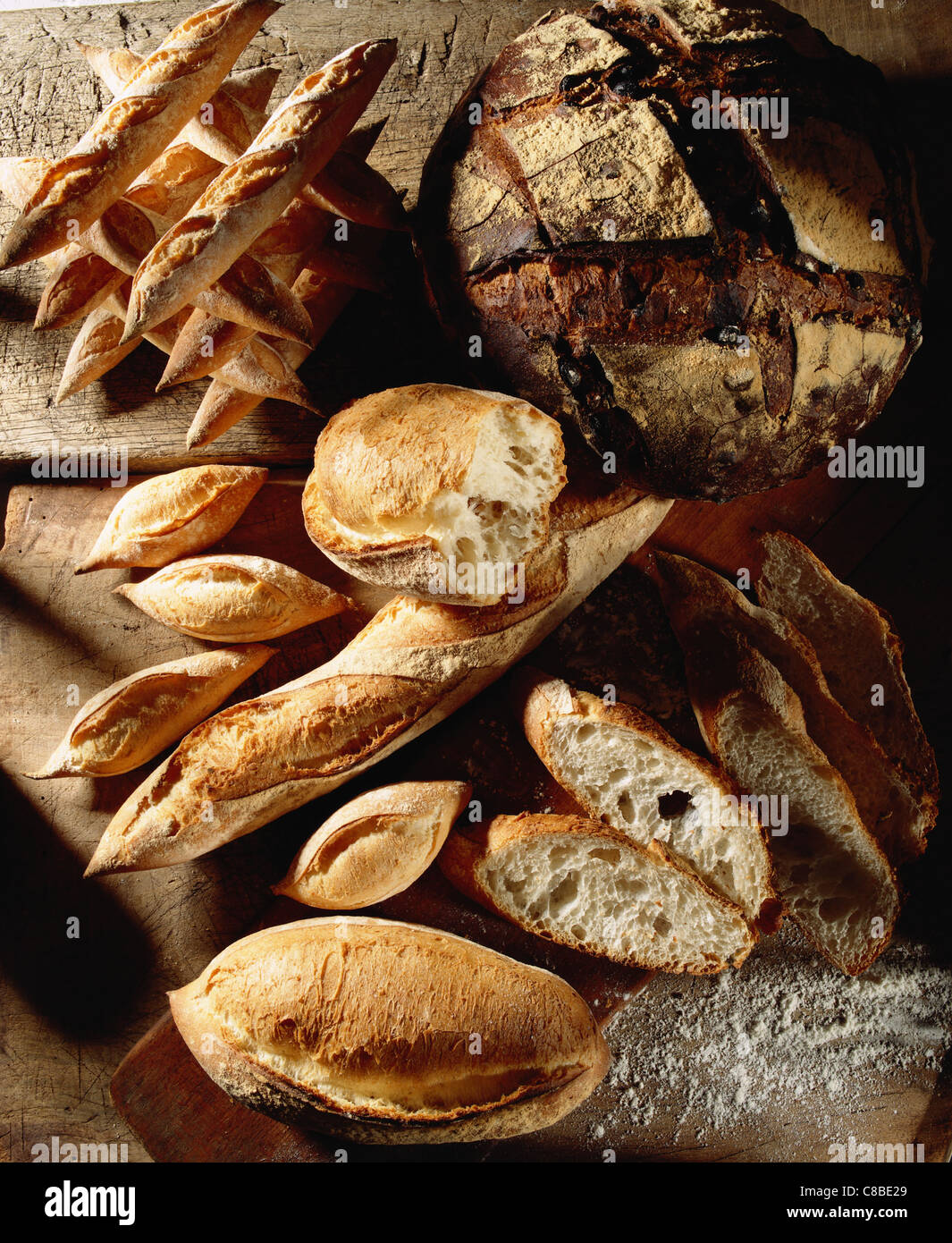 Robuchon selection of leavened bread Stock Photo - Alamy