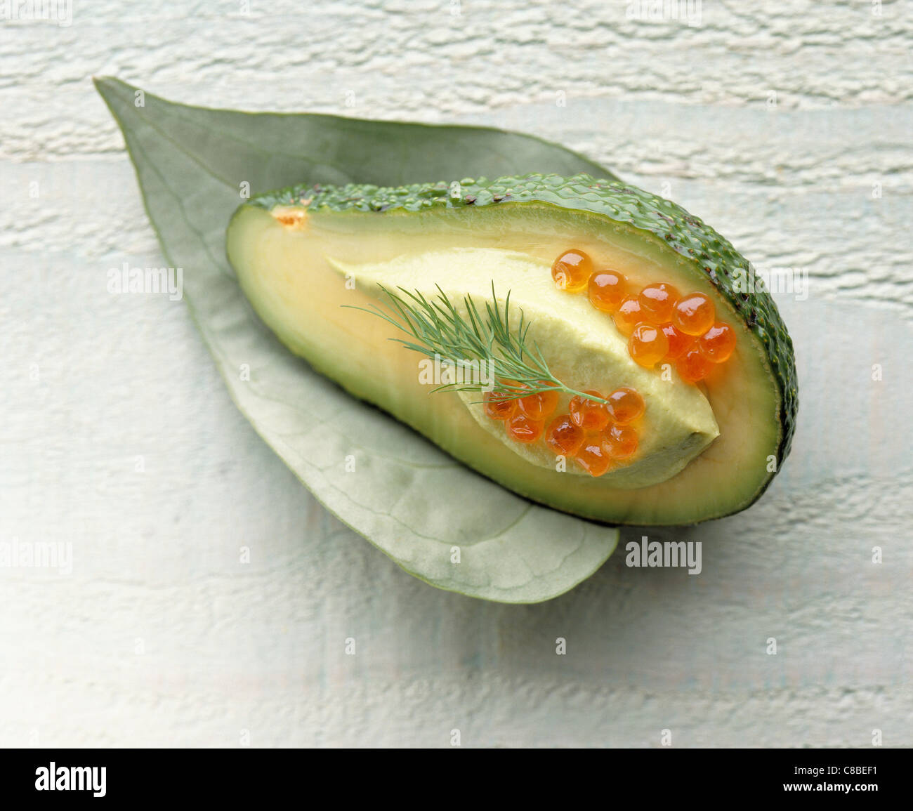 avocado and fish roe Stock Photo - Alamy