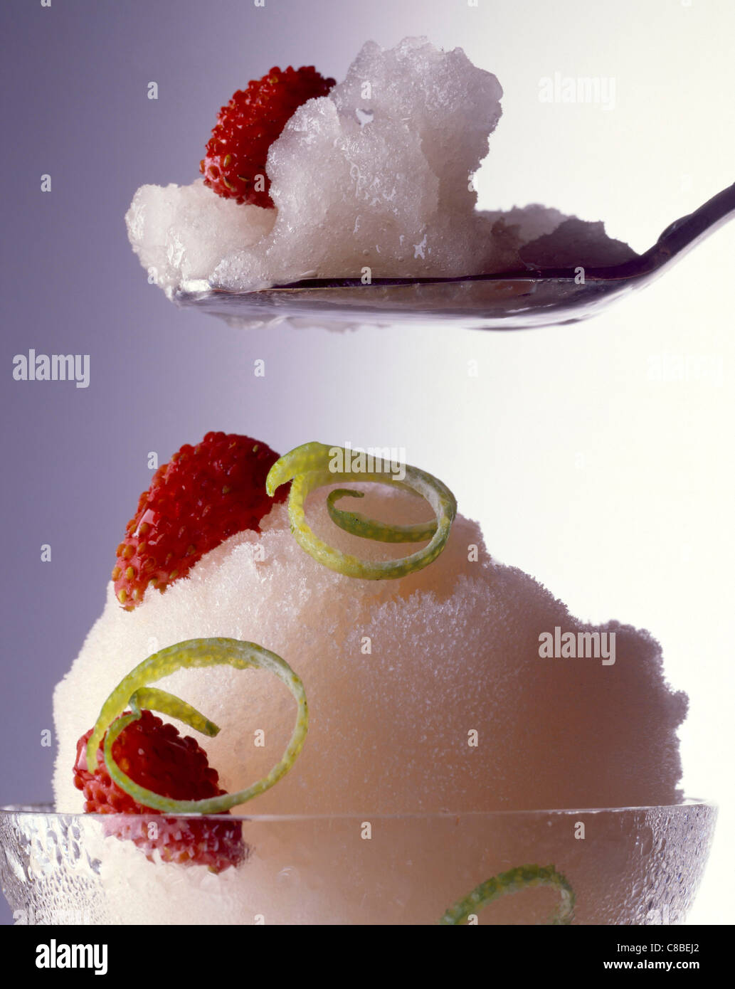 ice and summer fruit Stock Photo - Alamy