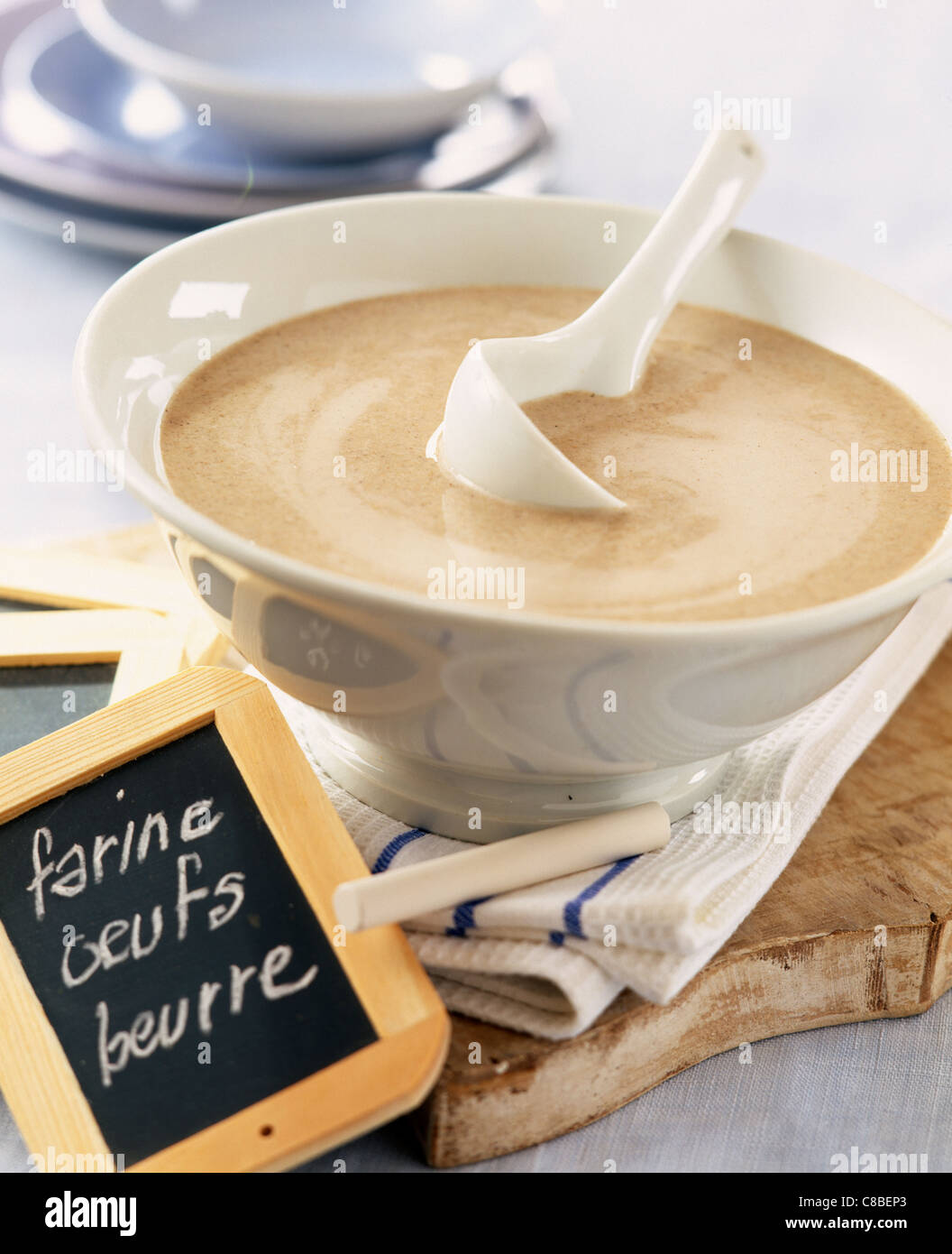 preparing crepe mixture Stock Photo - Alamy