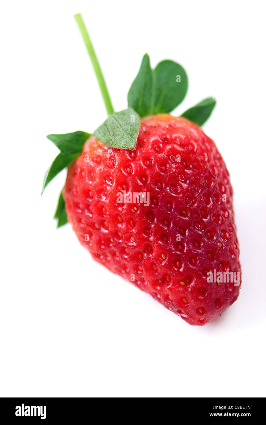 Strawberry on white background Stock Photo - Alamy