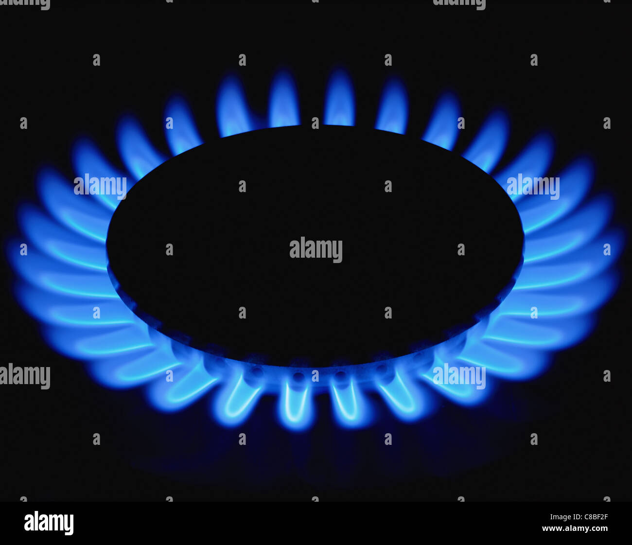 lit gas ring Stock Photo - Alamy