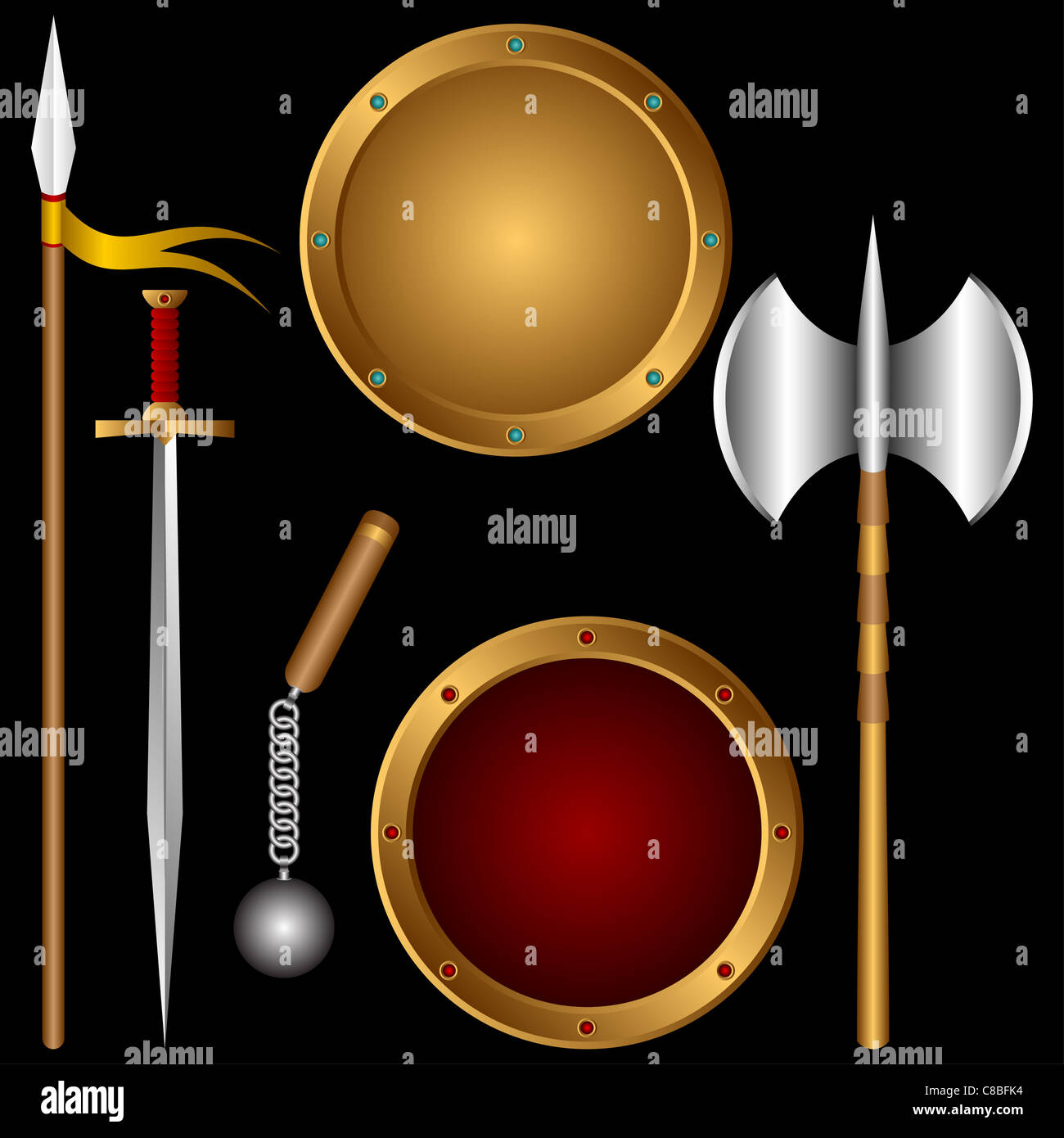Medieval edged weapons hi-res stock photography and images - Alamy