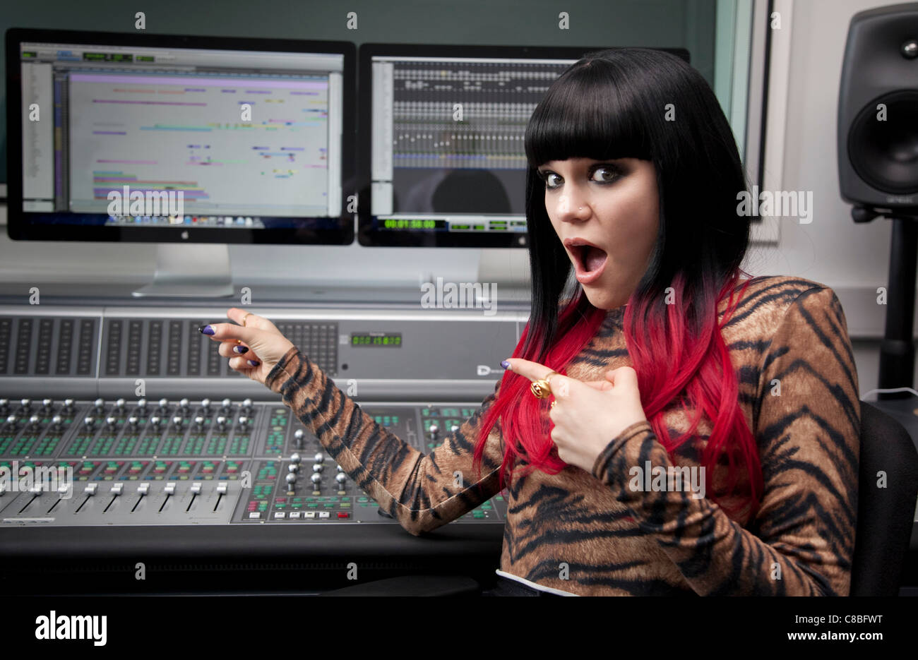Singer Jessie J at the opening of the recording studio at Birmingham ...