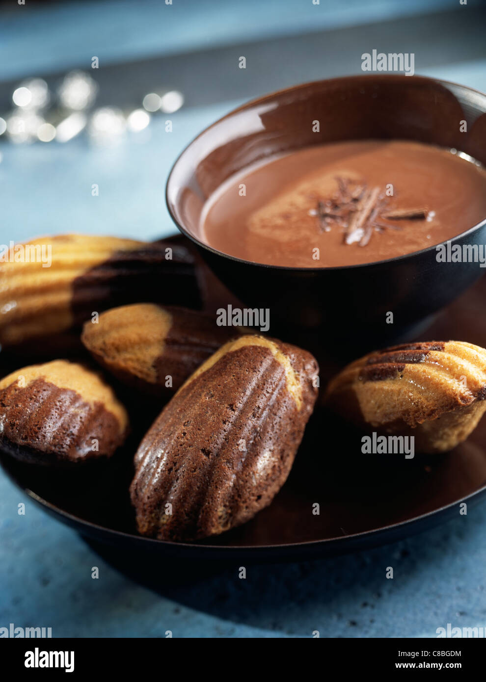 chocolate madeleine sponge cakes Stock Photo - Alamy