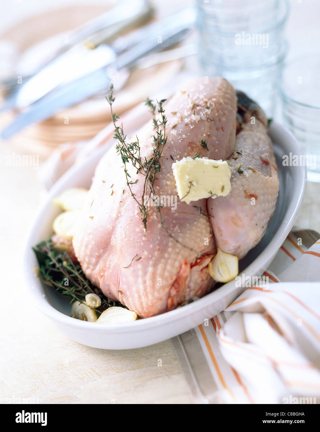 uncooked prepared chicken Stock Photo - Alamy