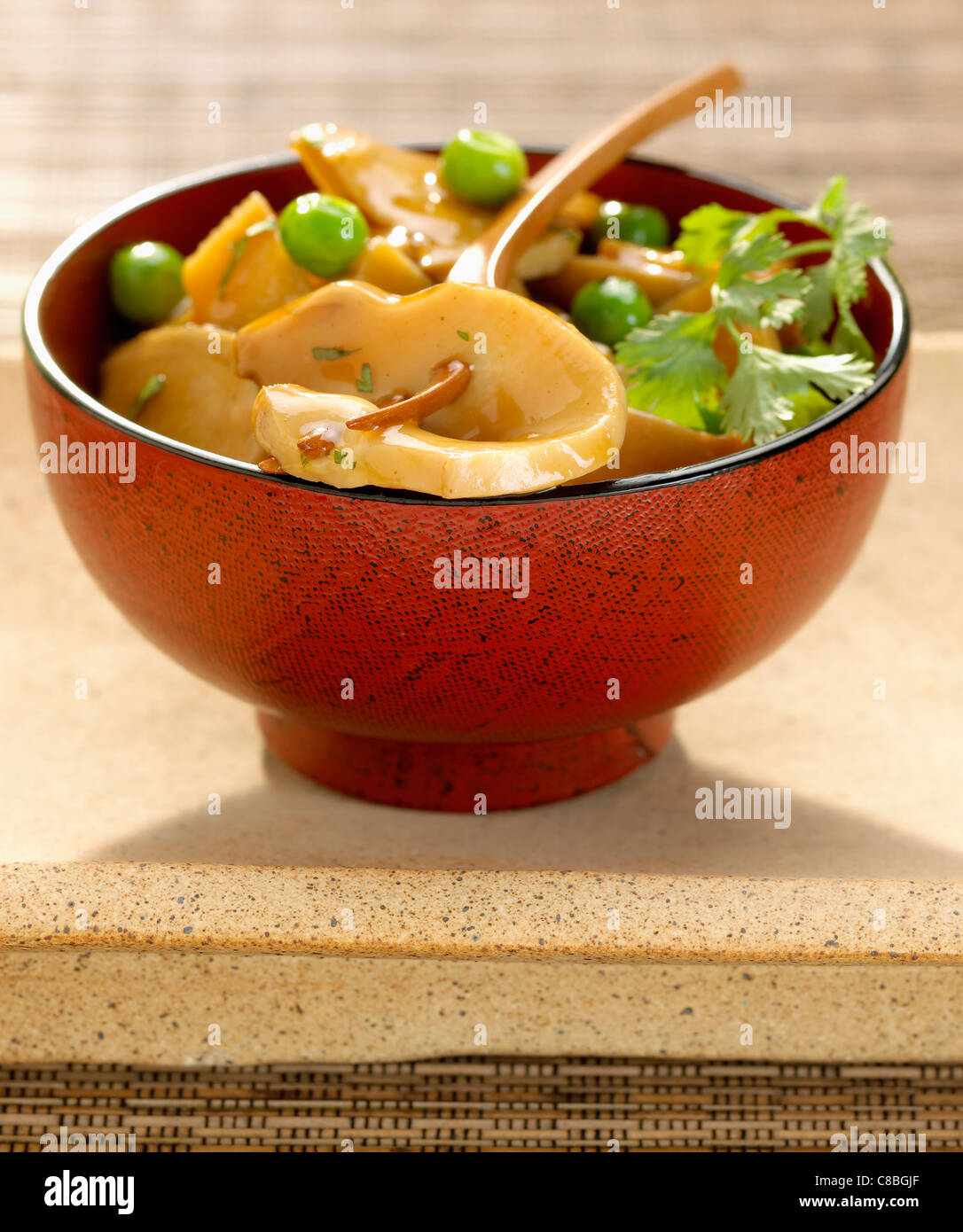 abalone marine snail salad with oyster sauce Stock Photo - Alamy