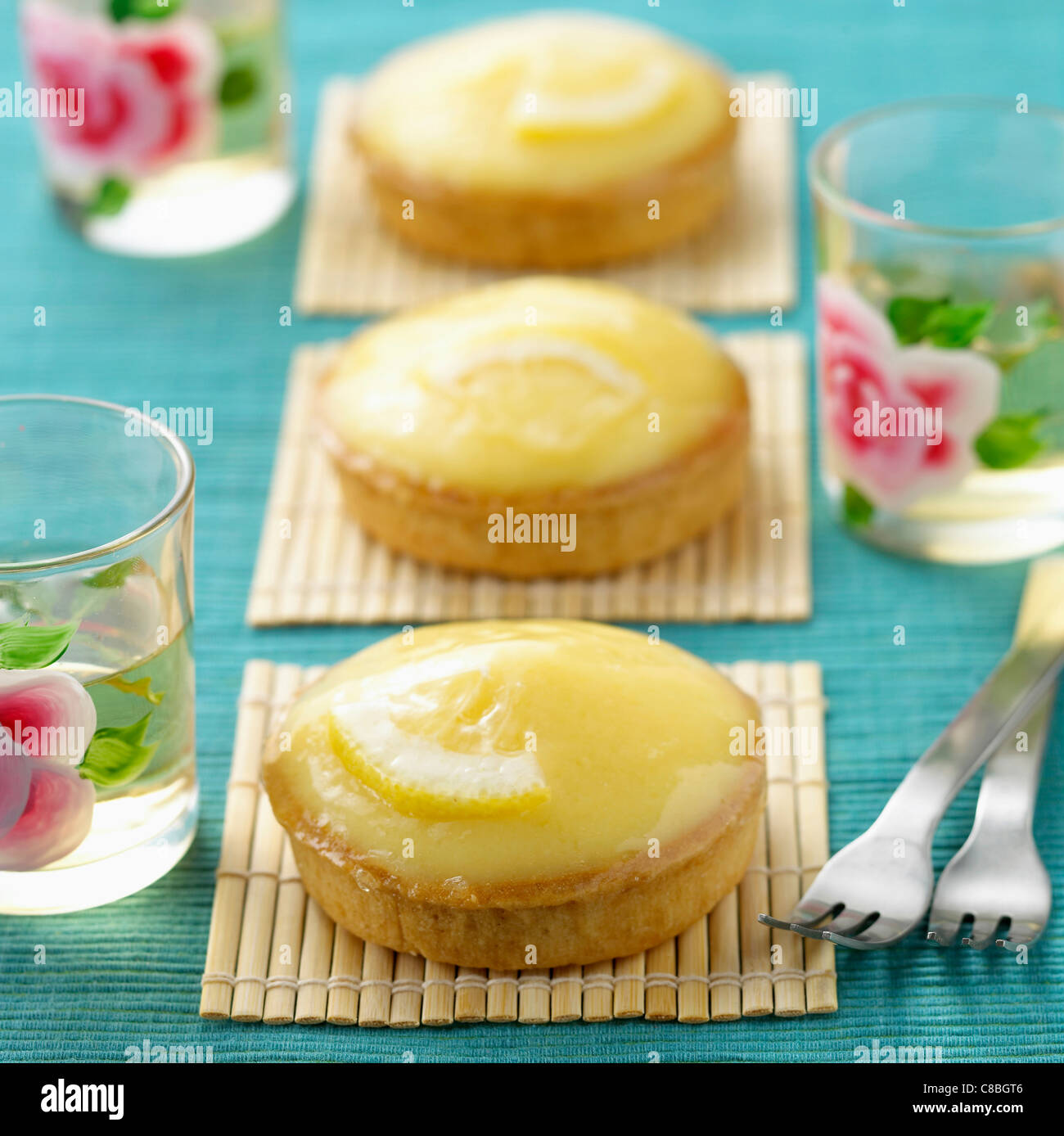 individual lemon tarts Stock Photo - Alamy