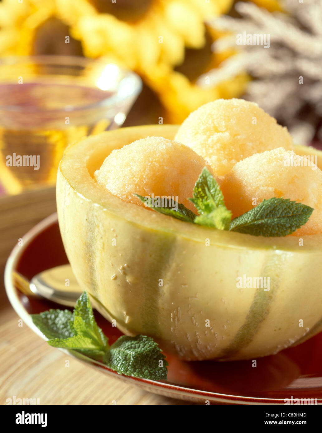 iced melon with pineau Stock Photo - Alamy