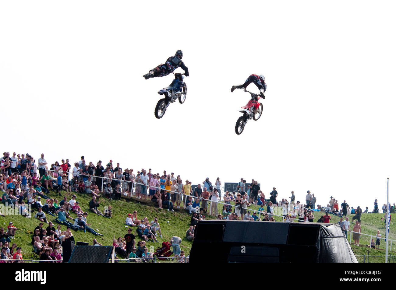 Motorbike Stunt Riders Stock Photo - Alamy