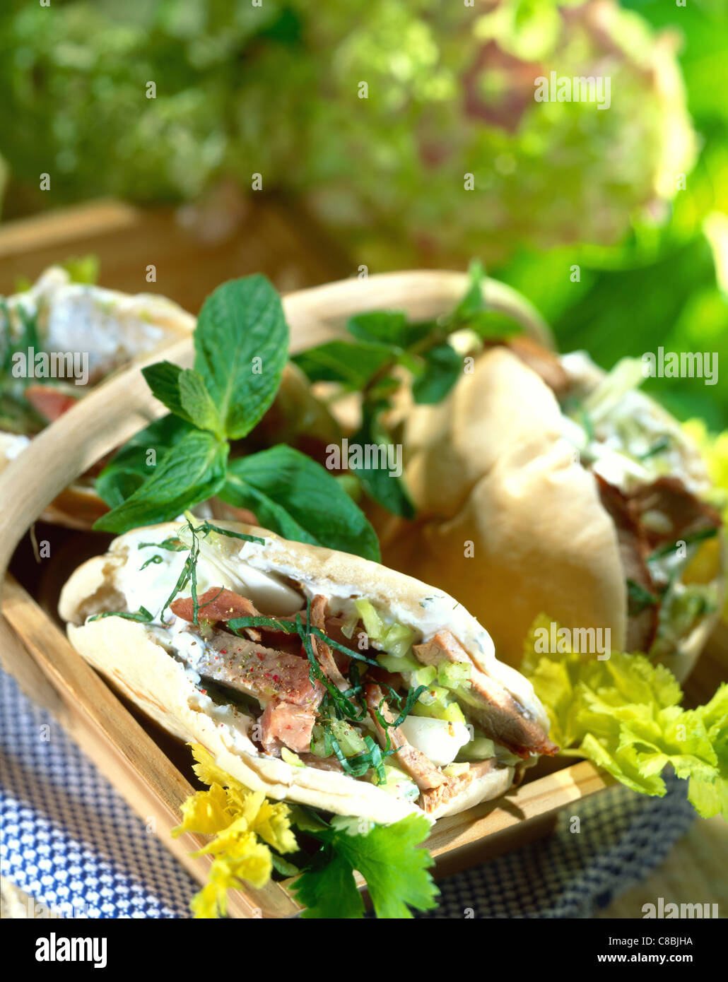Lamb Pitta breads Stock Photo - Alamy