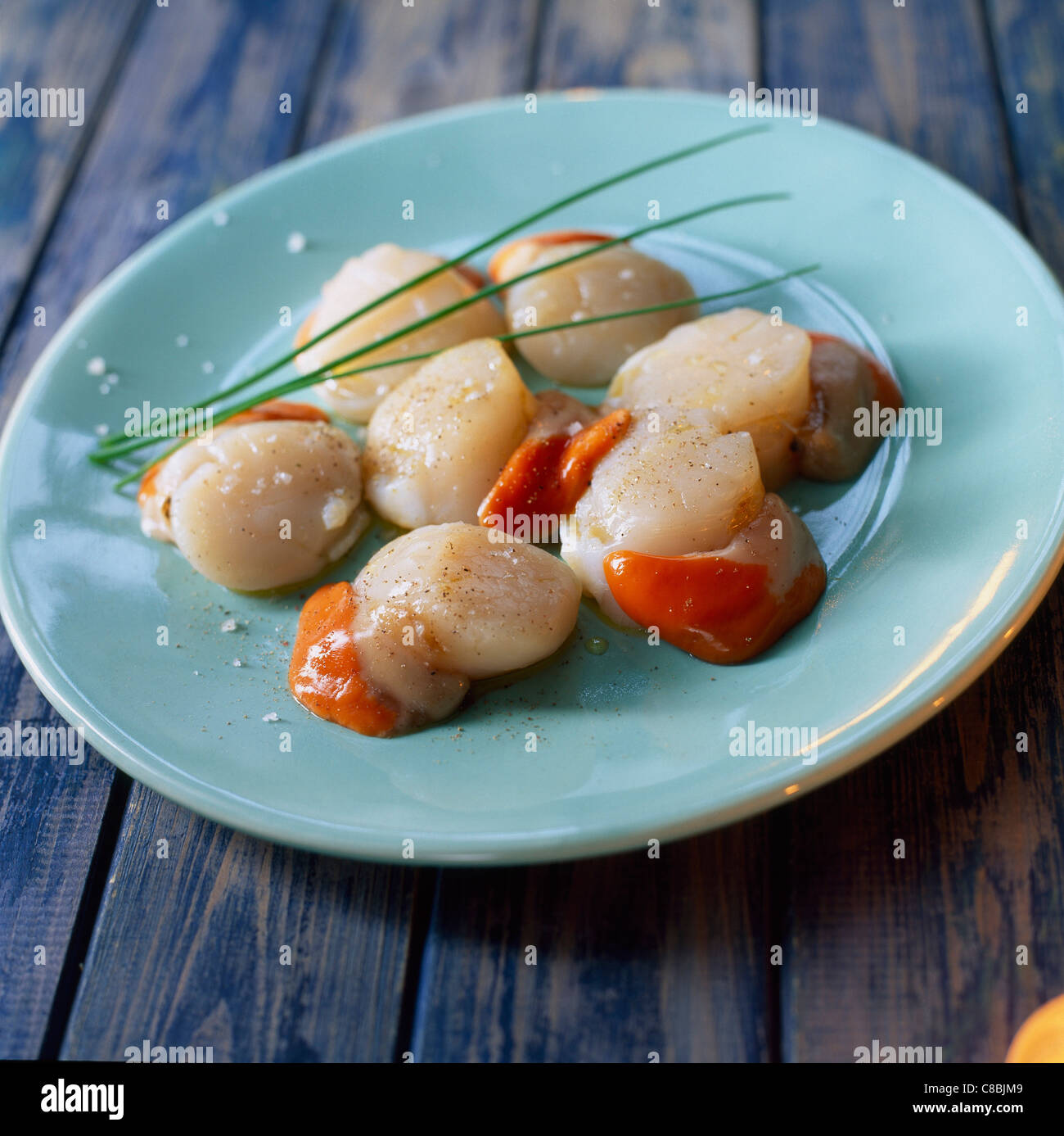 Scallops with roe Stock Photo - Alamy