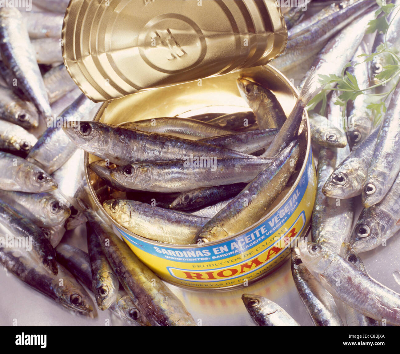 Canned sardines box hi-res stock photography and images - Alamy