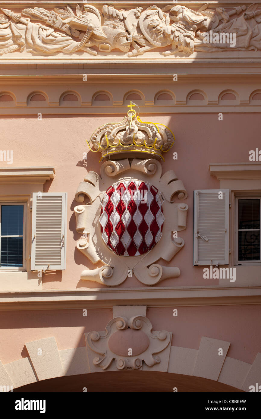 Monaco Ville: Town Hall: Details Stock Photo - Alamy