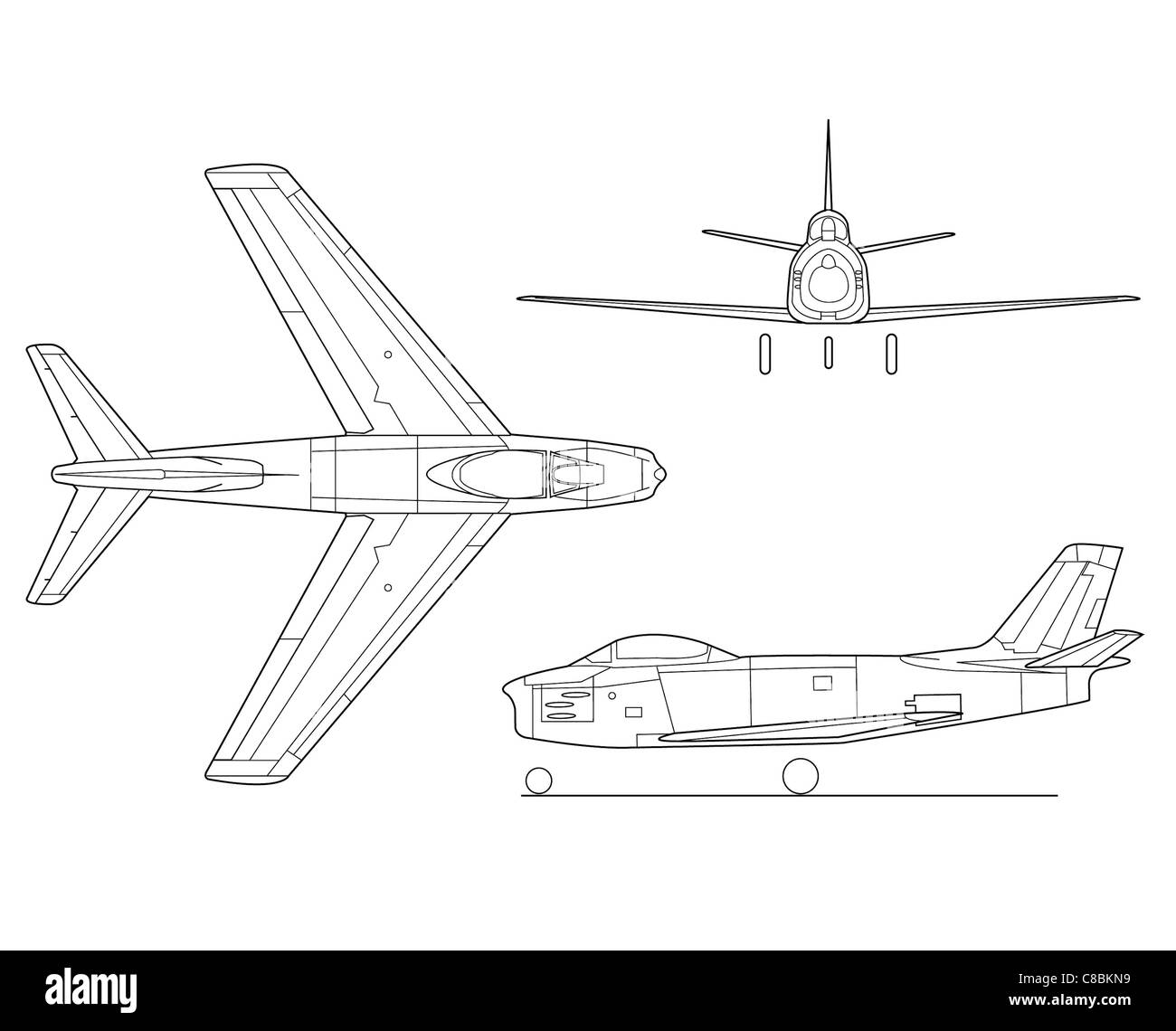 Classic military jet Black and White Stock Photos & Images - Alamy