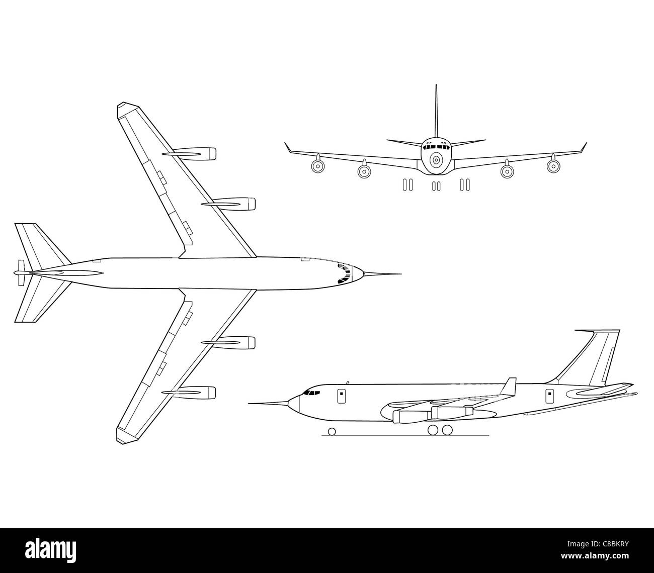 The KC-135 Stratotanker is a military aerial refueling aircraft used by ...