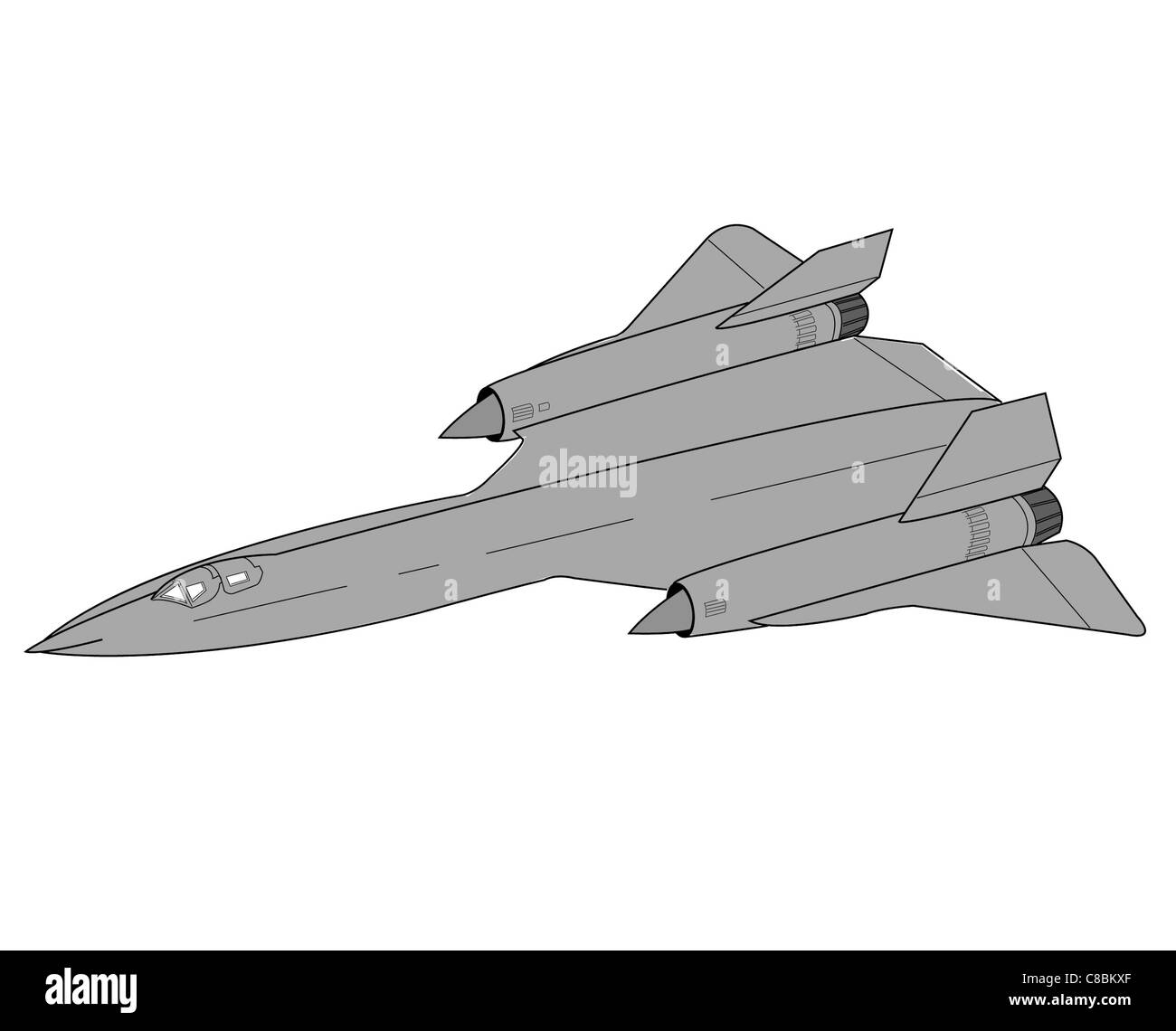 3 view aircraft line art drawing SR-71s were the world's fastest and ...