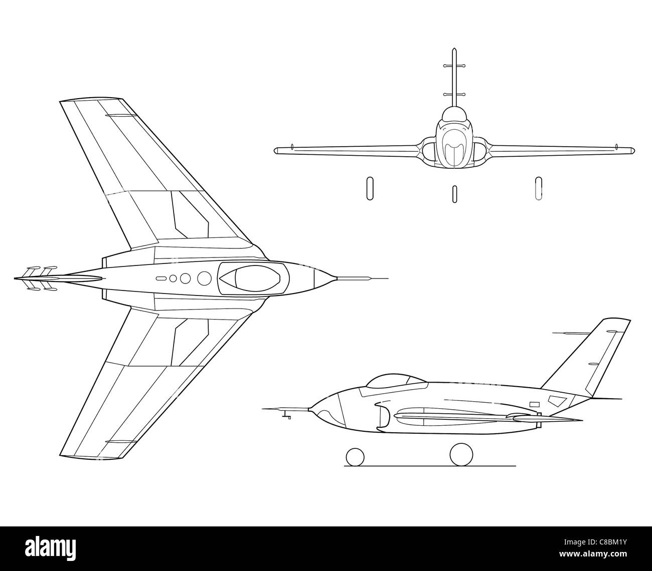 View aircraft line art drawing Cut Out Stock Images & Pictures - Alamy