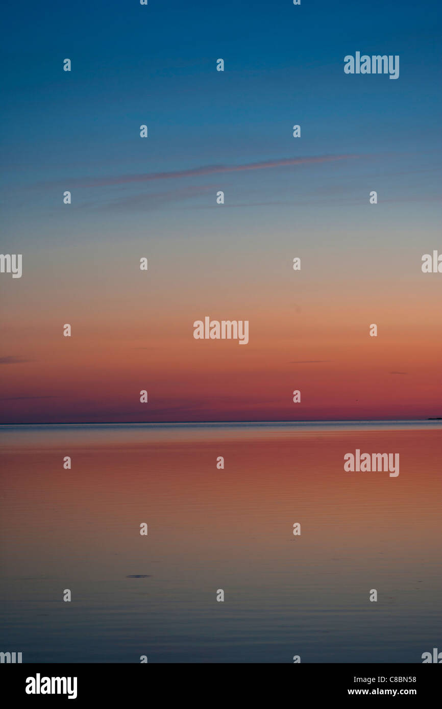 Afterglow on Baltic Sea Stock Photo - Alamy