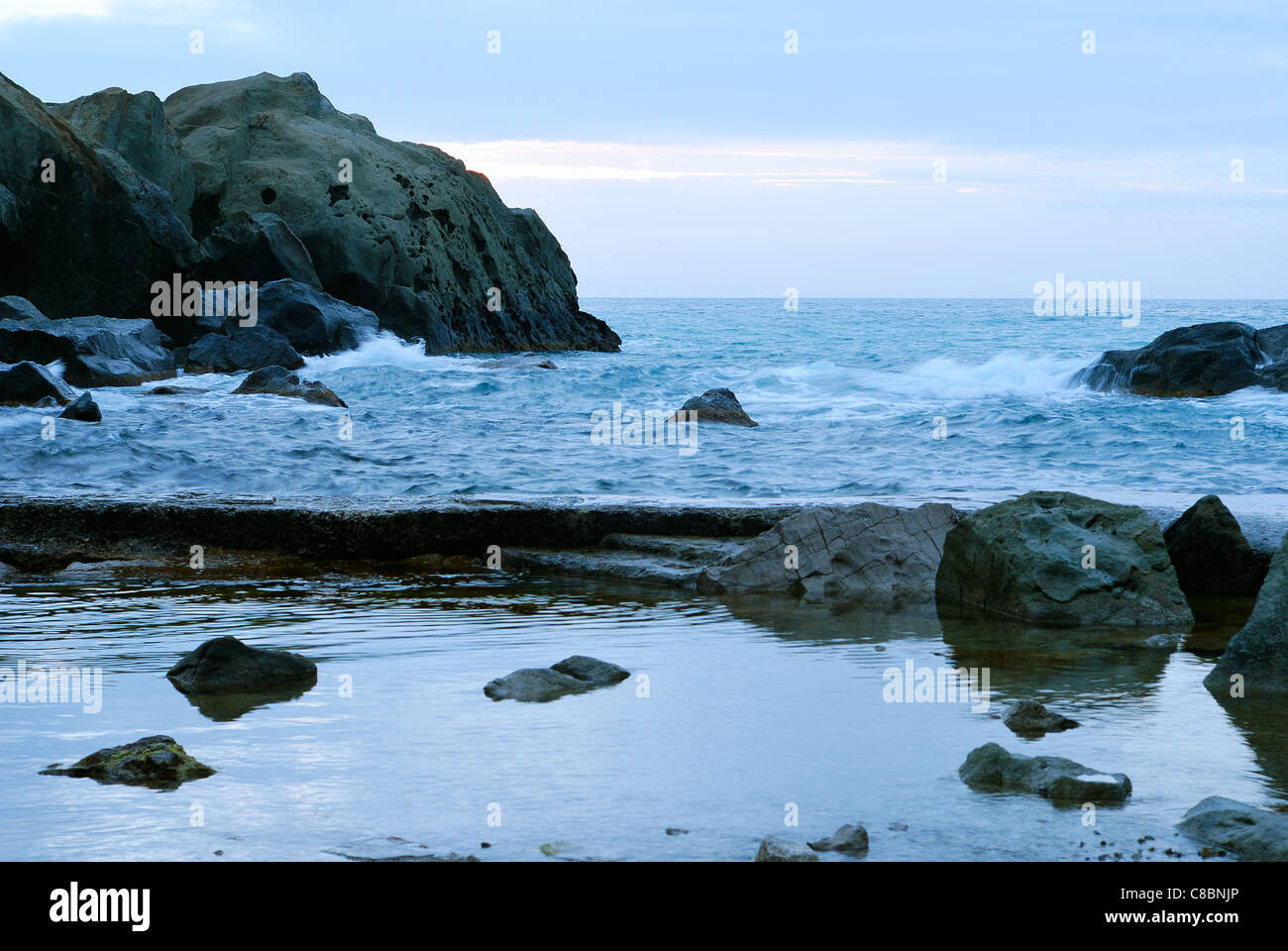 morning sea waves. nature landscape Stock Photo - Alamy