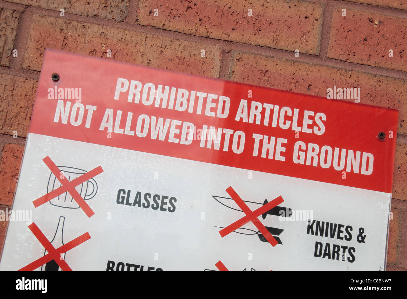 Prohibited items sign hi-res stock photography and images - Alamy