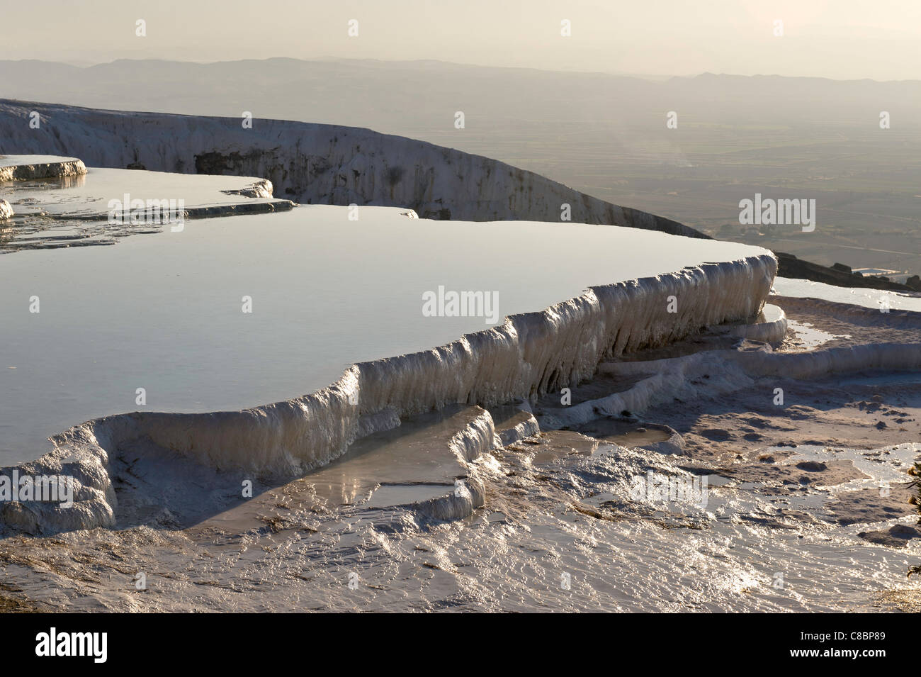 Detail from the travertines of Pamukkale, Denizli, Turkey Stock Photo ...
