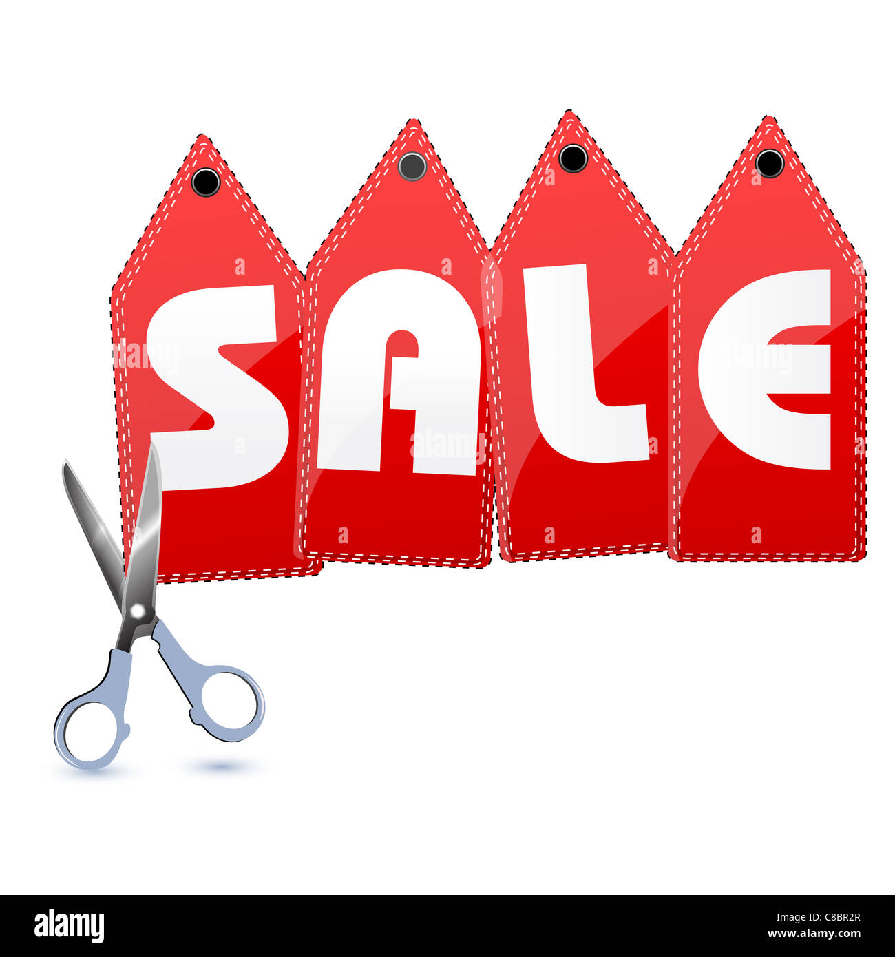 illustration of sale tag on white background Stock Photo - Alamy