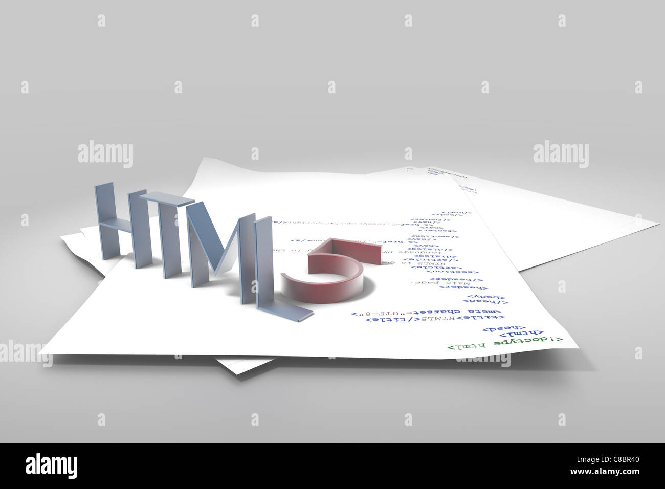 Building a website - HTML5 Stock Photo - Alamy