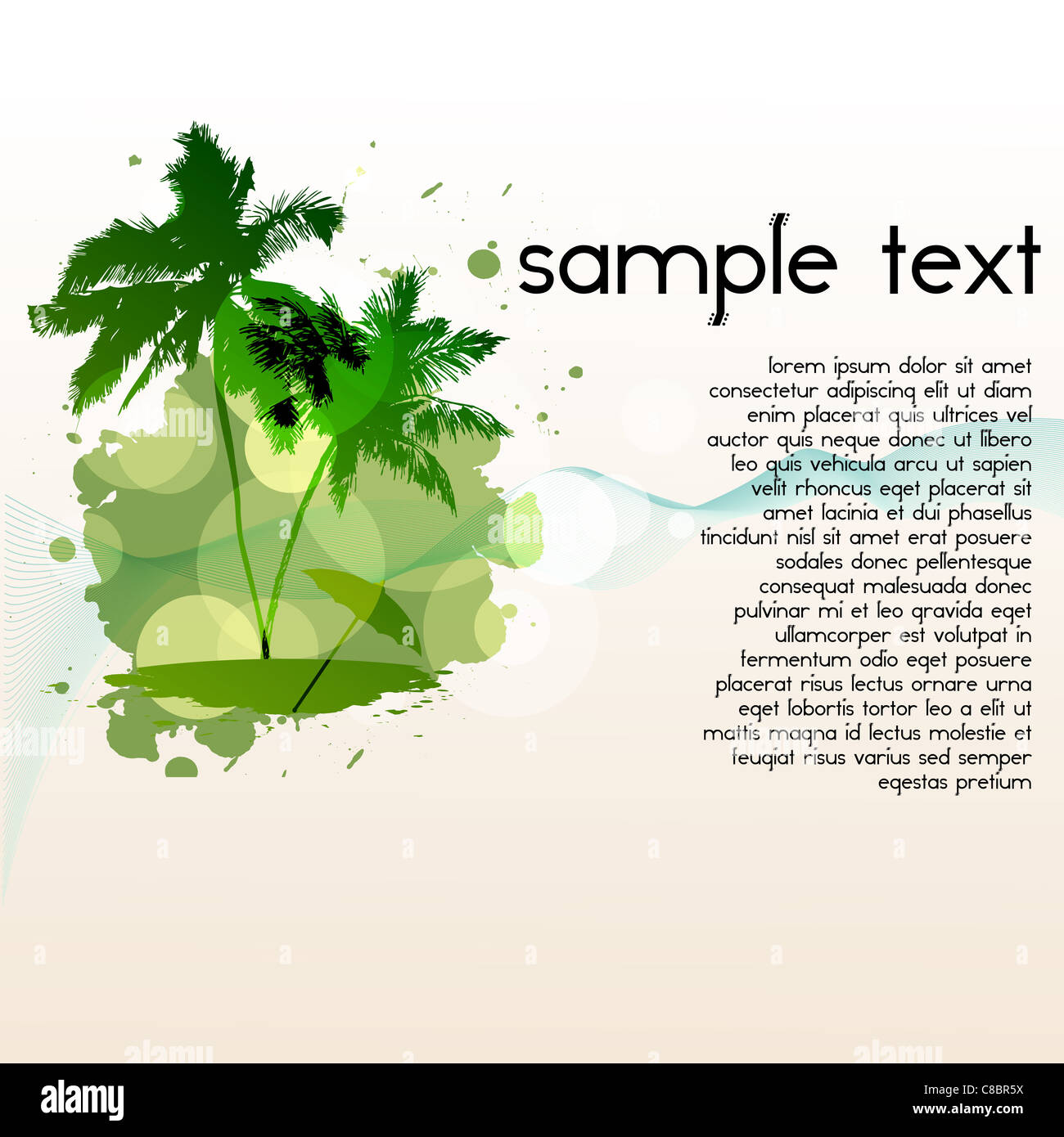 illustration of beach card on white background Stock Photo - Alamy