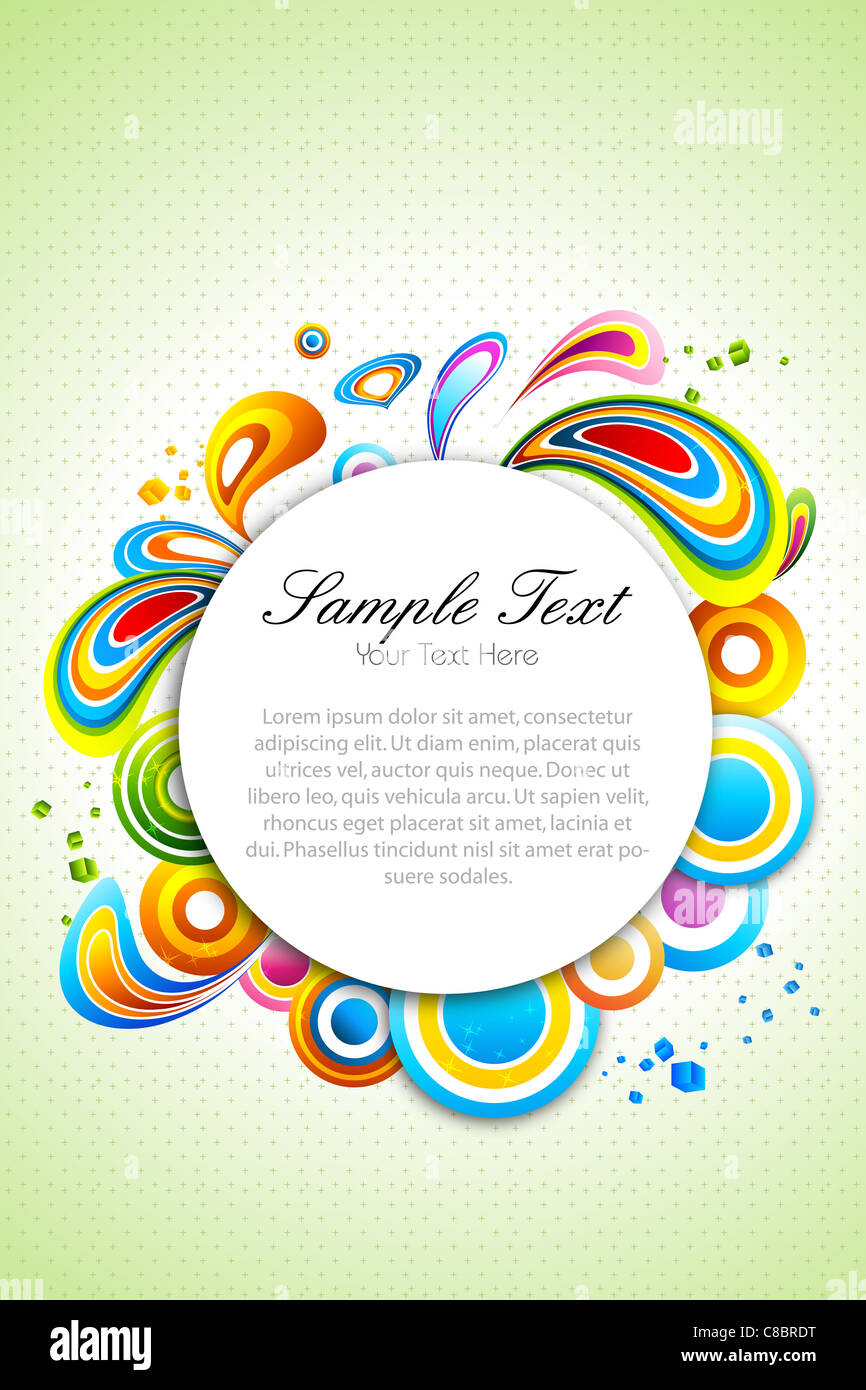 illustration of colorful vector background on white background Stock ...