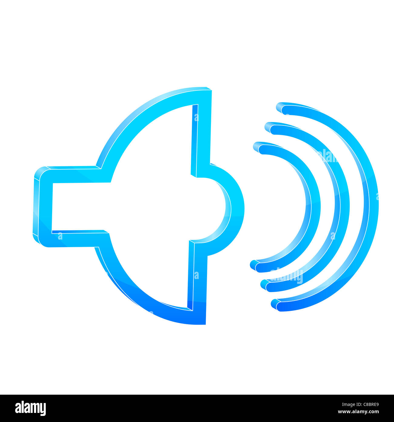illustration of sound icon on isolated background Stock Photo - Alamy
