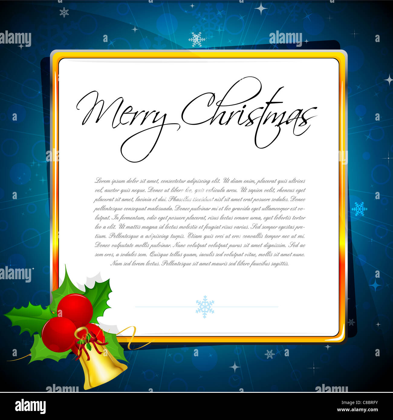 illustration of abstract christmas card on white background Stock Photo ...