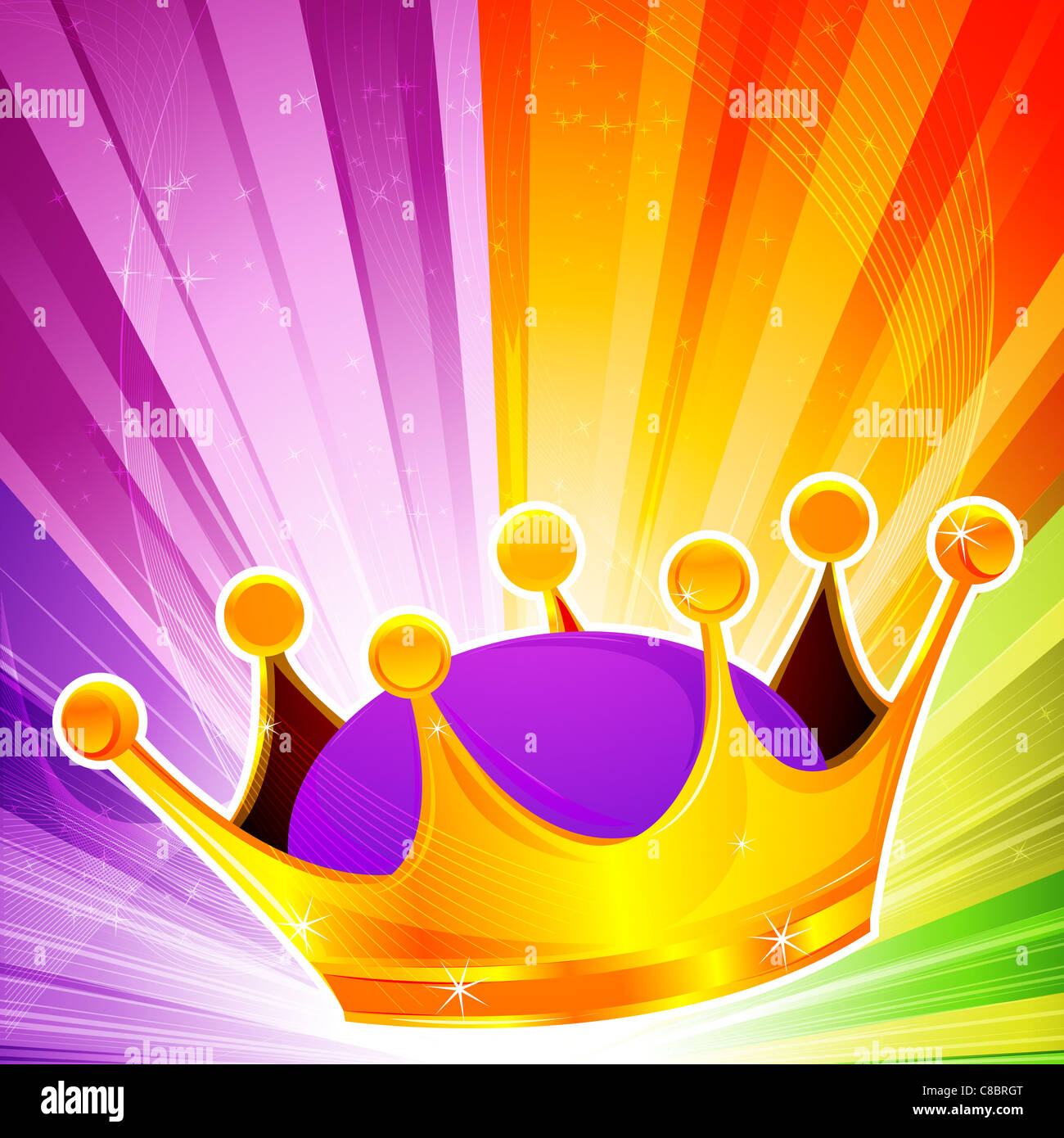 illustration of abstract crown on white background Stock Photo - Alamy