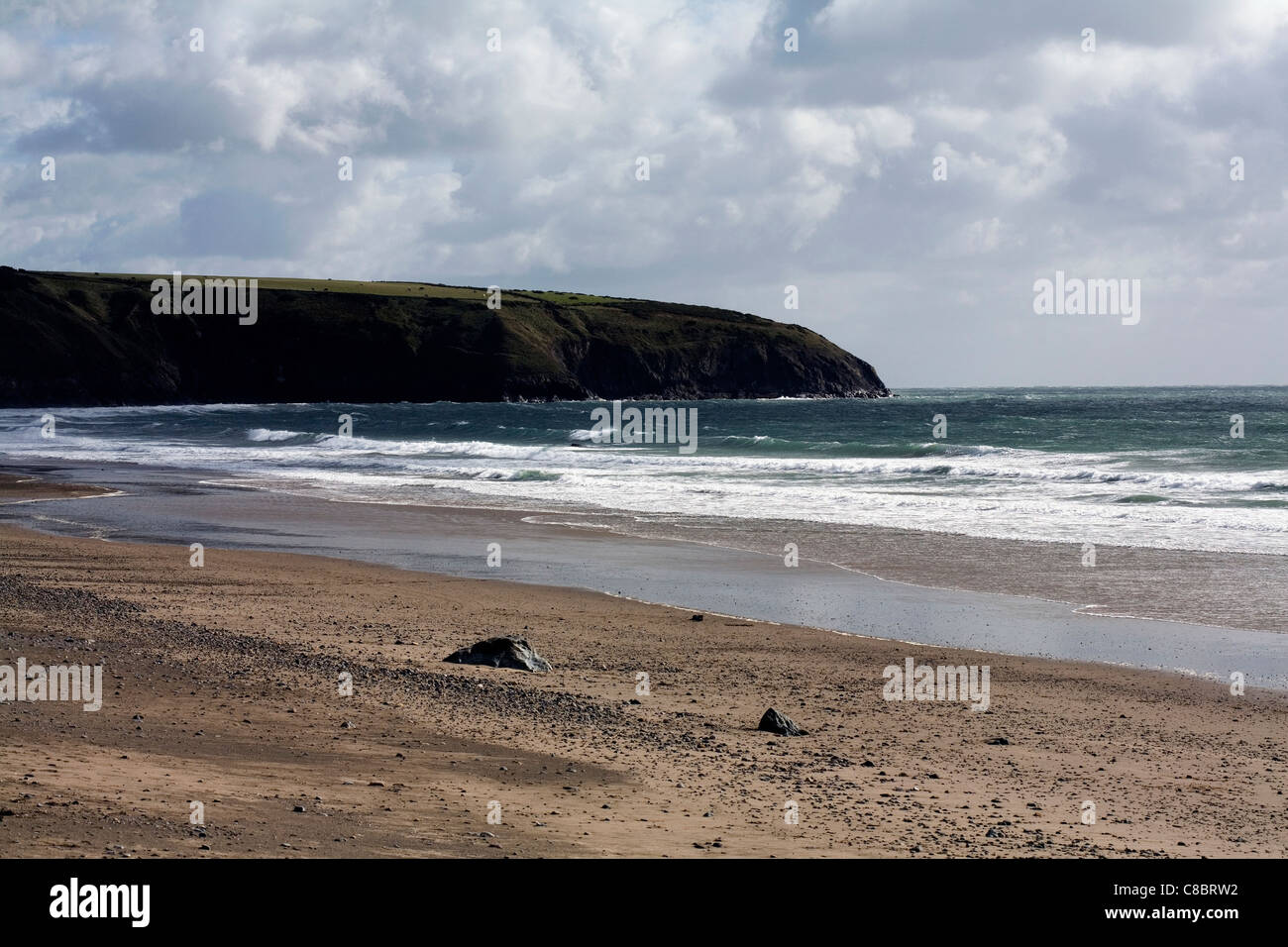 The sandy beach at Aberdaron LLeyn Peninsula Gwynedd Wales Stock Photo ...