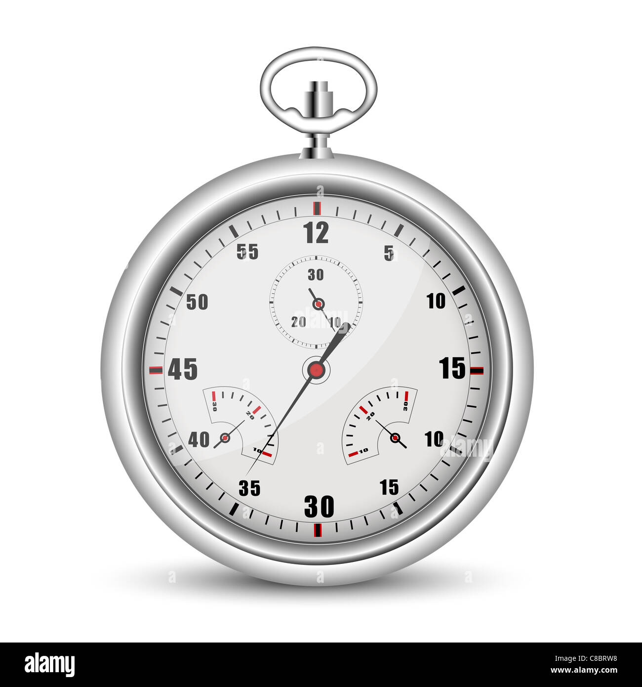 illustration of clock sign on white background Stock Photo - Alamy